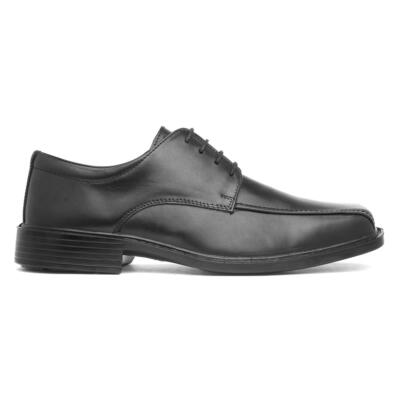Comfy Steps Mens Shoes Black Leather Lace Up Formal Smart Cushioned ...