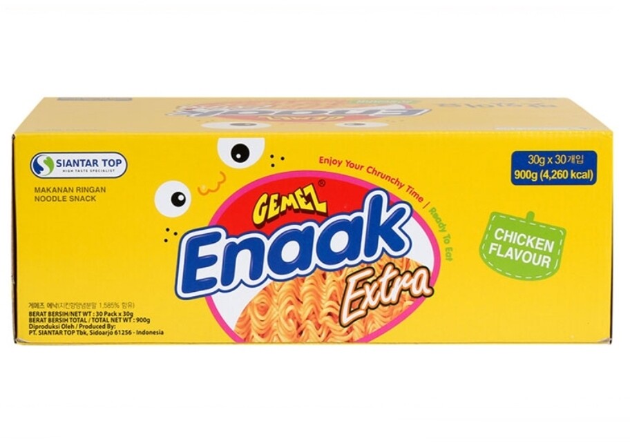 GEMEZ Enaak Extra Noodle Snack Chicken Flavour 900g(30g x 30p) Box ...