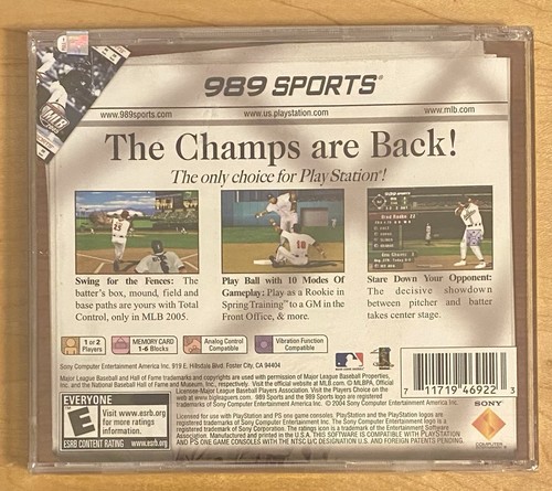 MLB 2005 (Sony PlayStation 1, 2004) PS1 Brand New & Factory Sealed ...
