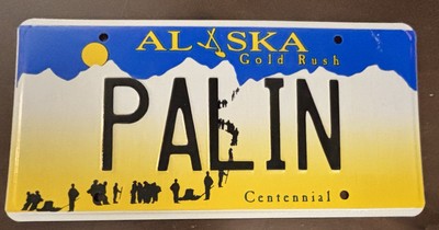 Alaska VANITY License Plate PALIN | eBay