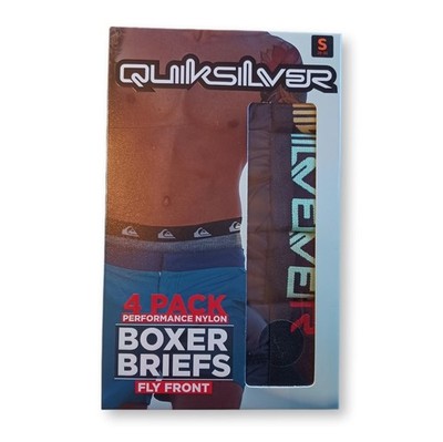 Quicksilver Performance Nylon Mens Small Boxer Briefs 4 Pack Fly Front ...