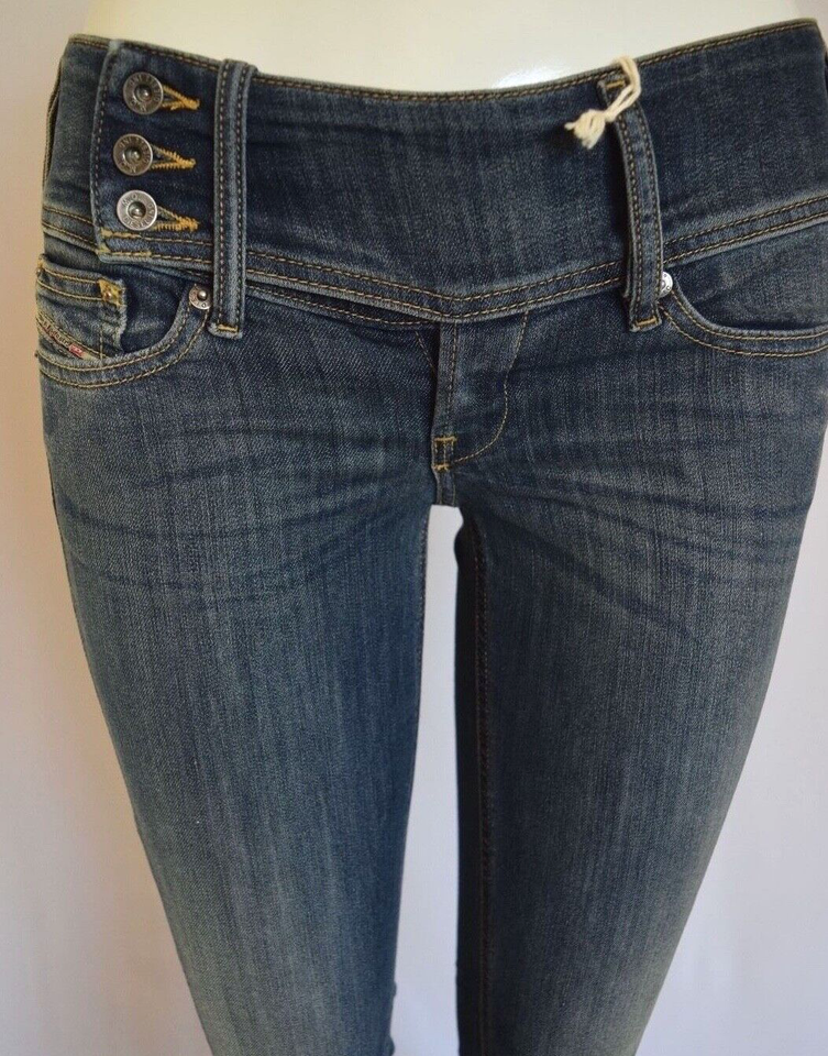 NEW $170 DIESEL CHEROCK Slim Bootcut Jean Woman SZ 27 X 32 Dark Medium ...
