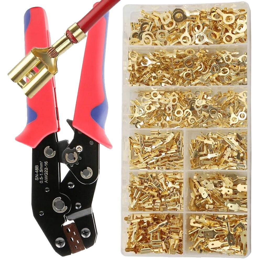 600X Assortment Male Female Spade Terminals Electrical Wire Crimp ...