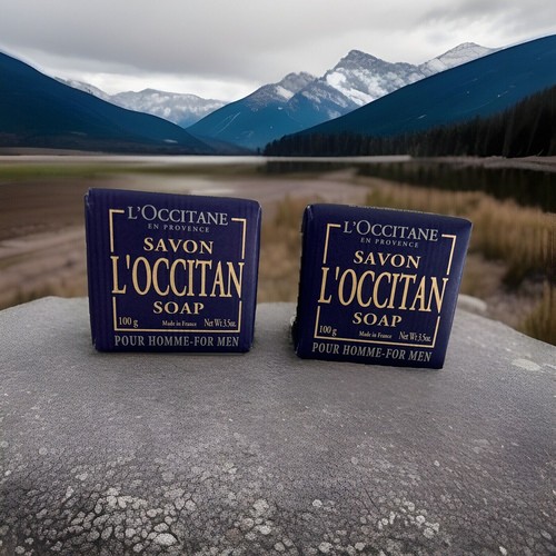 L'OCCITANE MEN'S LOCCITAN BAR SOAP 100g/3.5 oz NEW Lot of 2 Soaps Rare ...