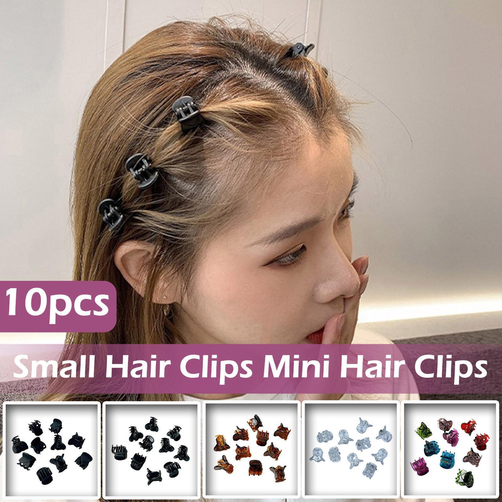 10pcs Mini Hair Clips, Hair Claw, Hair Clamp, 1.5cm Plastic UK Hair ...