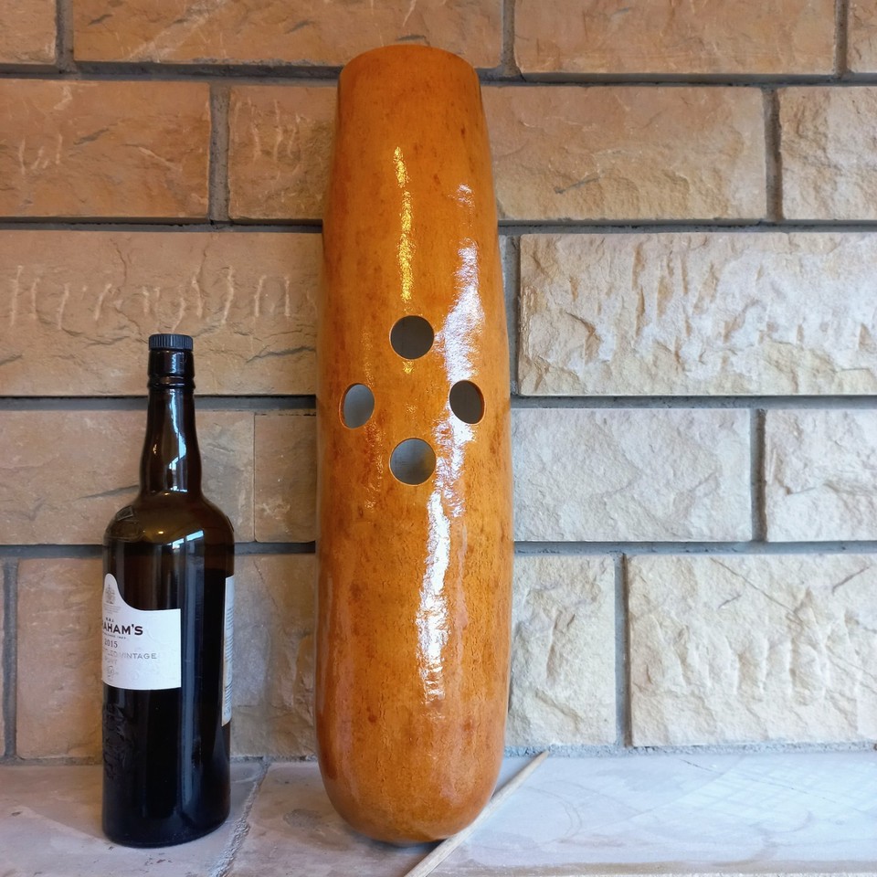 Hand-Carved Gourd Güiro - 19-Inch Traditional Latin Percussion ...