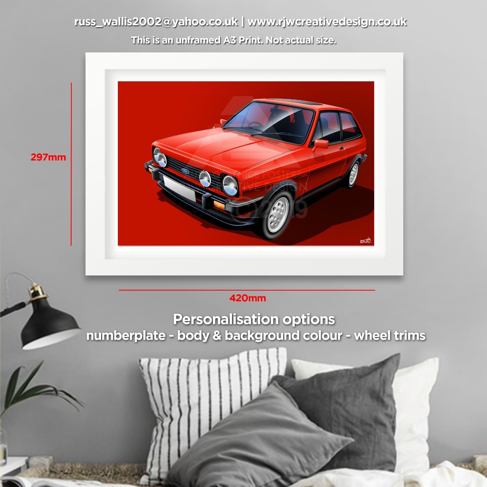 Ford Fiesta XR2 Poster Print | eBay UK