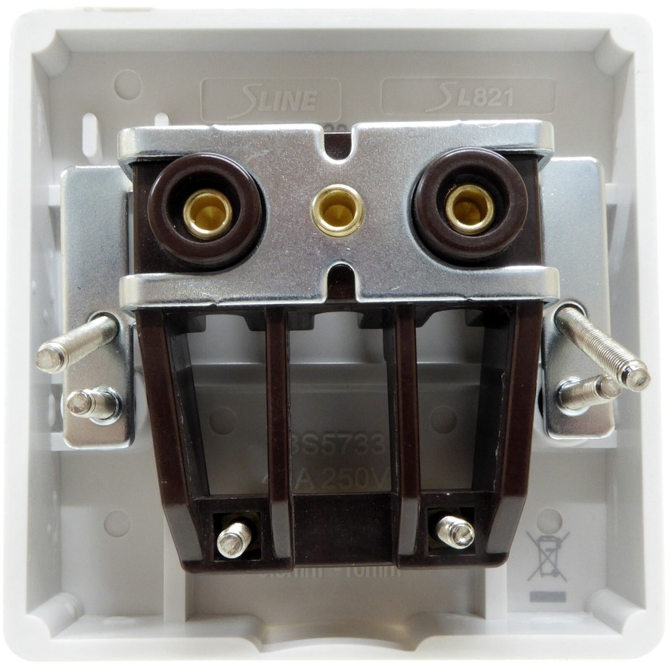 45A Cooker Cable Connection Outlet Plate White 2 Part 45 Amp Oven Hob ...