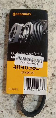 Continental 4040382 Multi V Belt 4PK0970 ~ 114-0905-8 | eBay