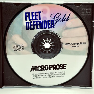 Fleet Defender Gold PC Game IBM 1994 Flight Simulator Disc Only Vintage ...