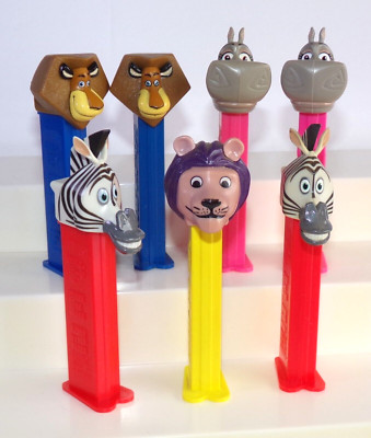 Dreamworks Madagascar PEZ Mary Zebra Gloria Hippo Alex Lion Kooky Zoo ...