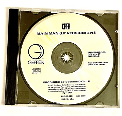 Cher, Main Man , Single, CD, Promo 3284, 1988 | eBay