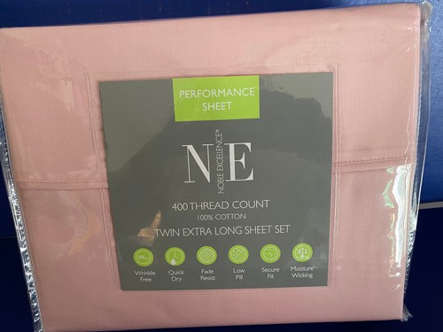 NOBLE EXCELLENCE TWIN EXTRA LONG NEW SHEET SET ROSE 3 PC | eBay
