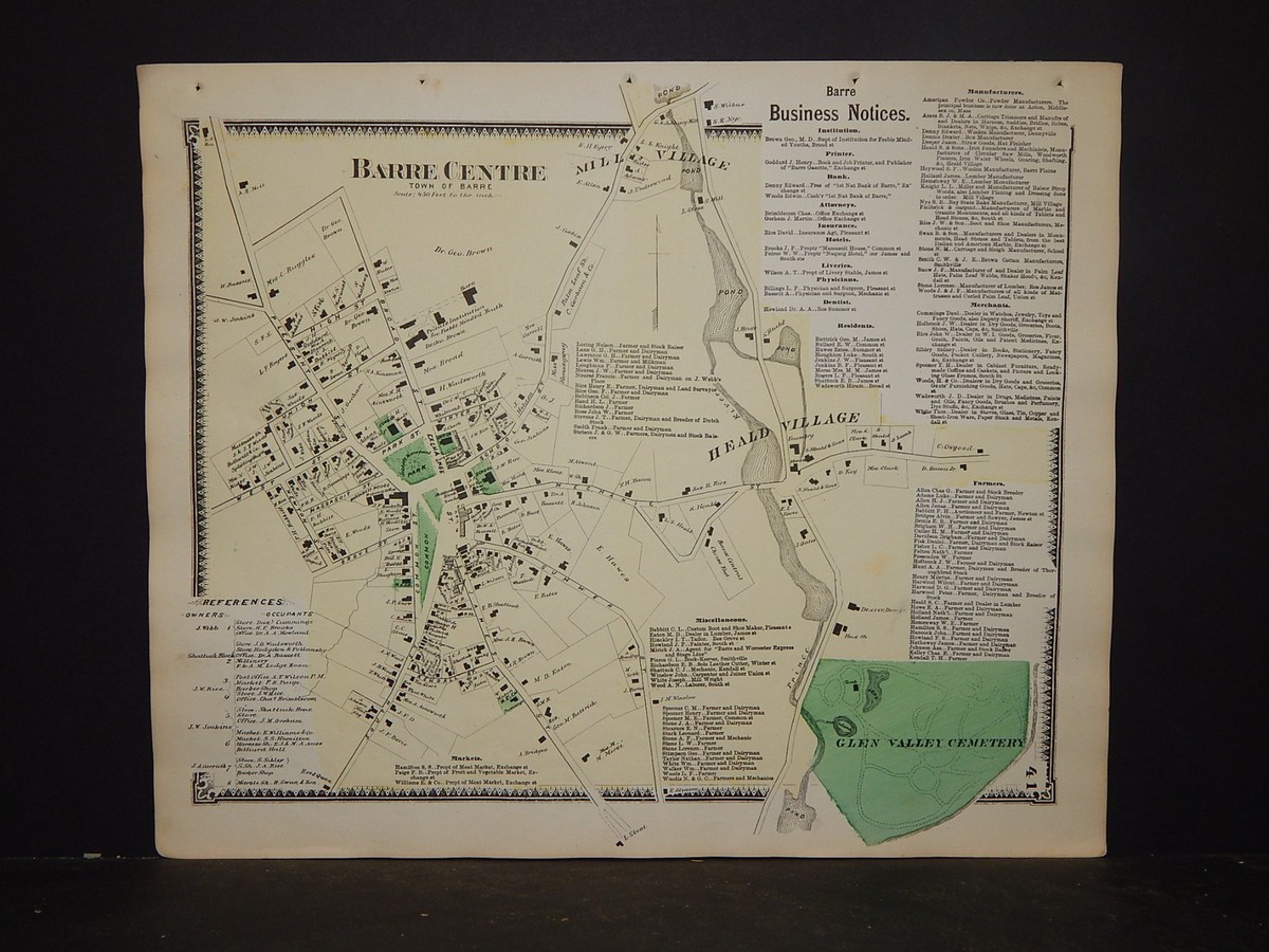 Old Map Of Worcester County