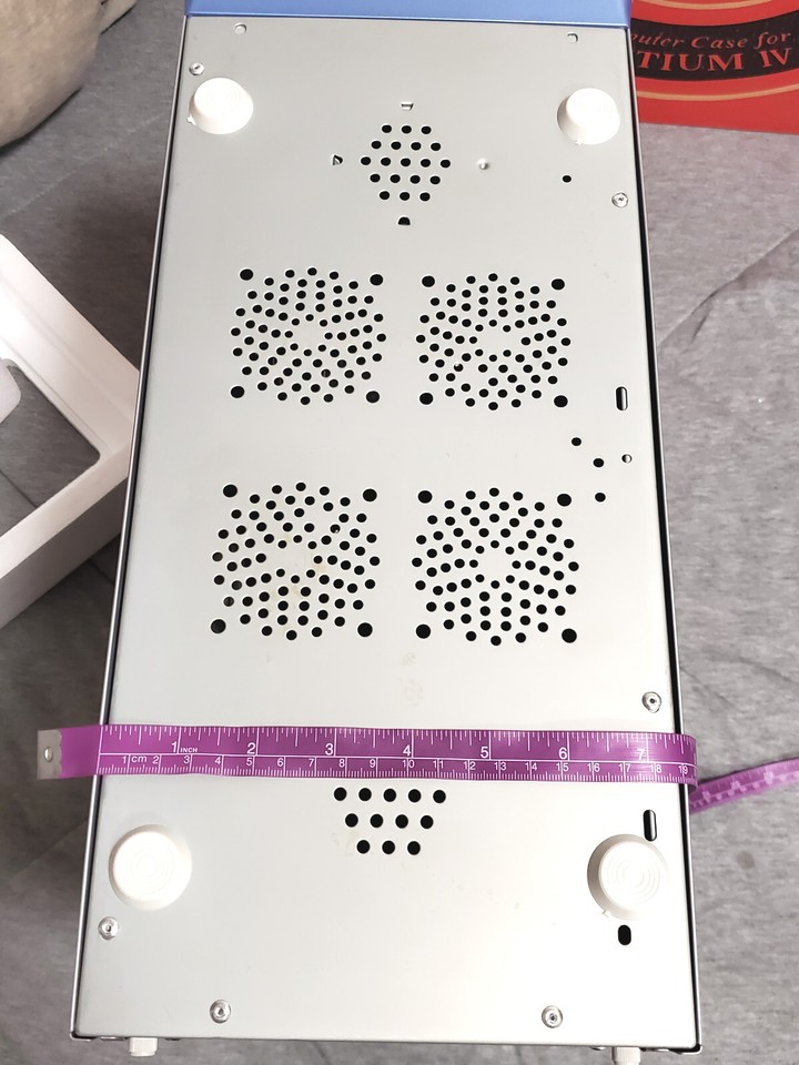 NEW IN BOX VINTAGE ATX TOWER PC CASE: blue silver retro sleeper AGM ...