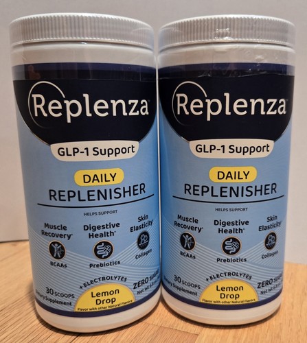 Replenza GLP-1 Support Daily Replenisher - Lemon - 30 Scoops - Exp 9/26 ...