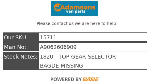 Mercedes Sprinter 2.1 313 Manual 6 speed Gearshift Gear Selector+Cables ...