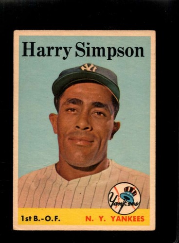 1958 TOPPS #299 HARRY SIMPSON VG YANKEES NICELY CENTERED *NY9208 | eBay