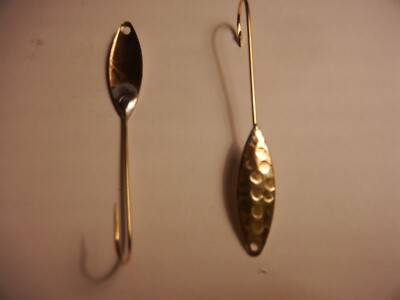 Shad Flutter Spoons Brass Unpainted 25 Split rings included Paint ...