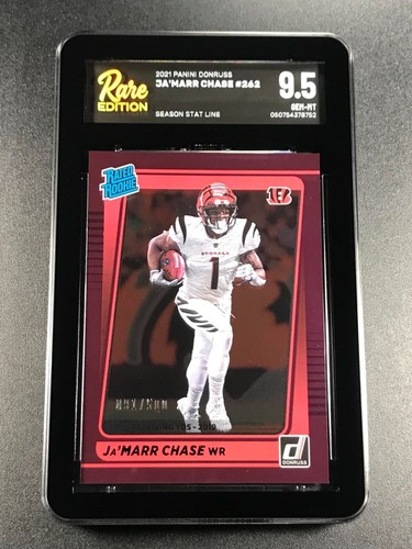 JA'MARR CHASE 2021 PANINI DONRUSS #262 SEASON STAT LINE RC /500 RARE ...