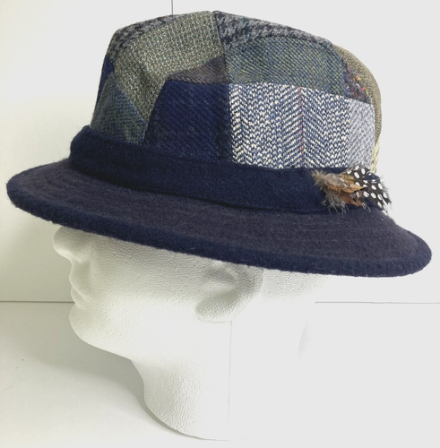 Vintage Donegal Tweed Walking Hat Shandon Ireland Patchwork Wool ...