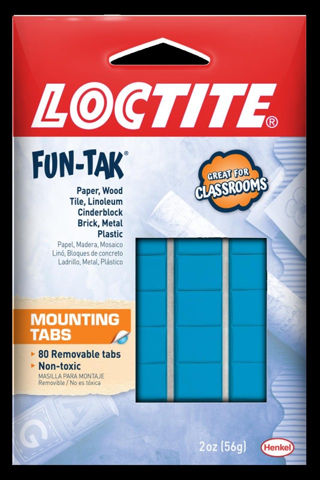 3 Packs of Loctite Fun-Tak Mounting Tabs 240 pc. Posters Classrooms ...