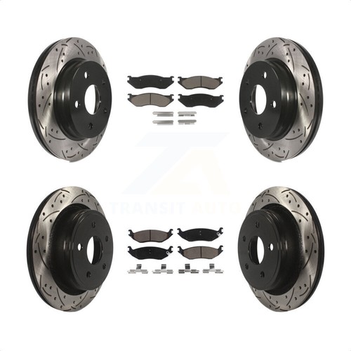 For Dodge Ram 1500 Front Rear Coated Drill Slot Disc Brake Rotor ...