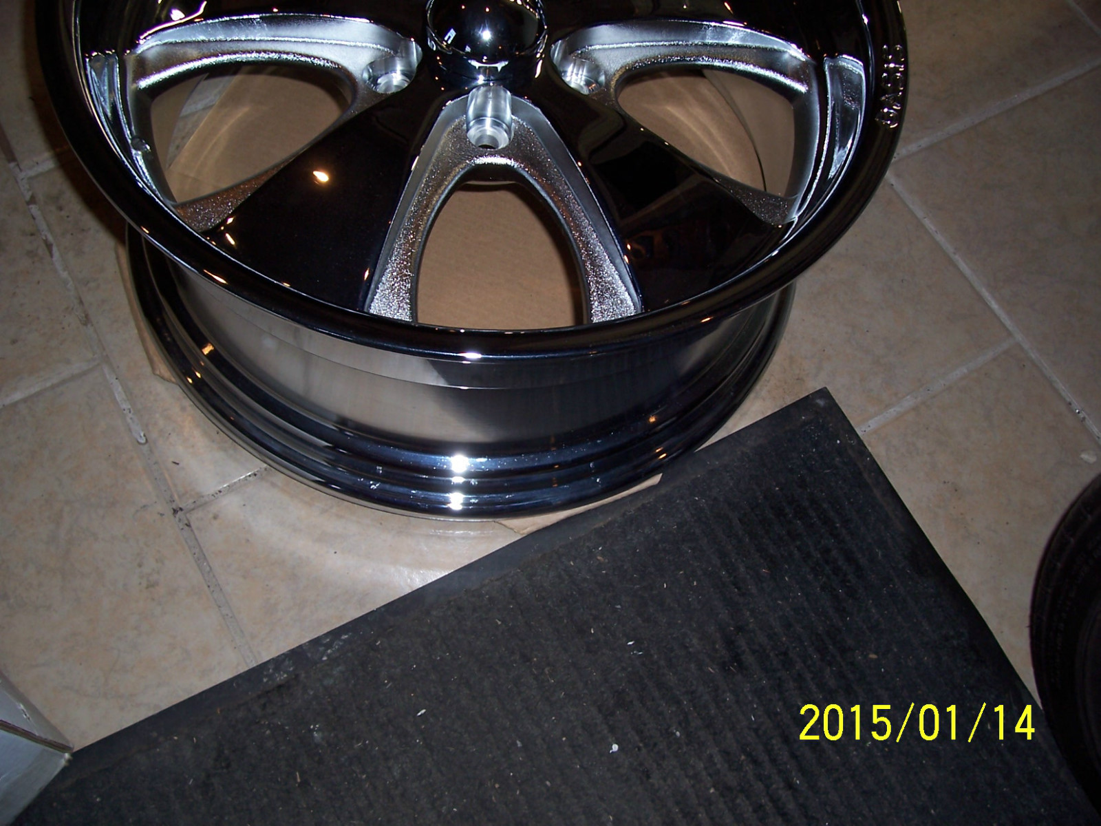Qasis 20x8.5" B-1 Chrome Rim Hot Rod 5 Spoke Truck 5 Lug Big Bolt GM ...
