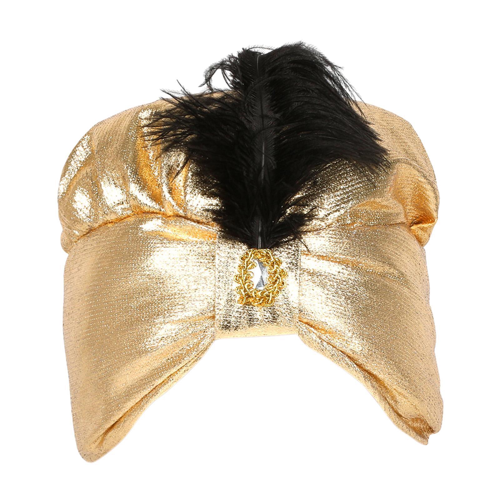 Indian Sultan Turban Hats Decorations Twisted Pleated Head Wraps for ...