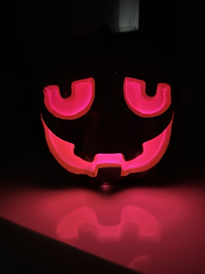 Summerween 7” Watermelon Jack-O-Lantern HALLOWEEN Pumpkin LED LIGHT UP ...