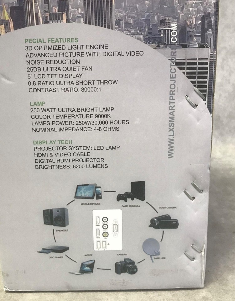 LX Smart Projector WX50 - 8K Projector - Open Box | eBay