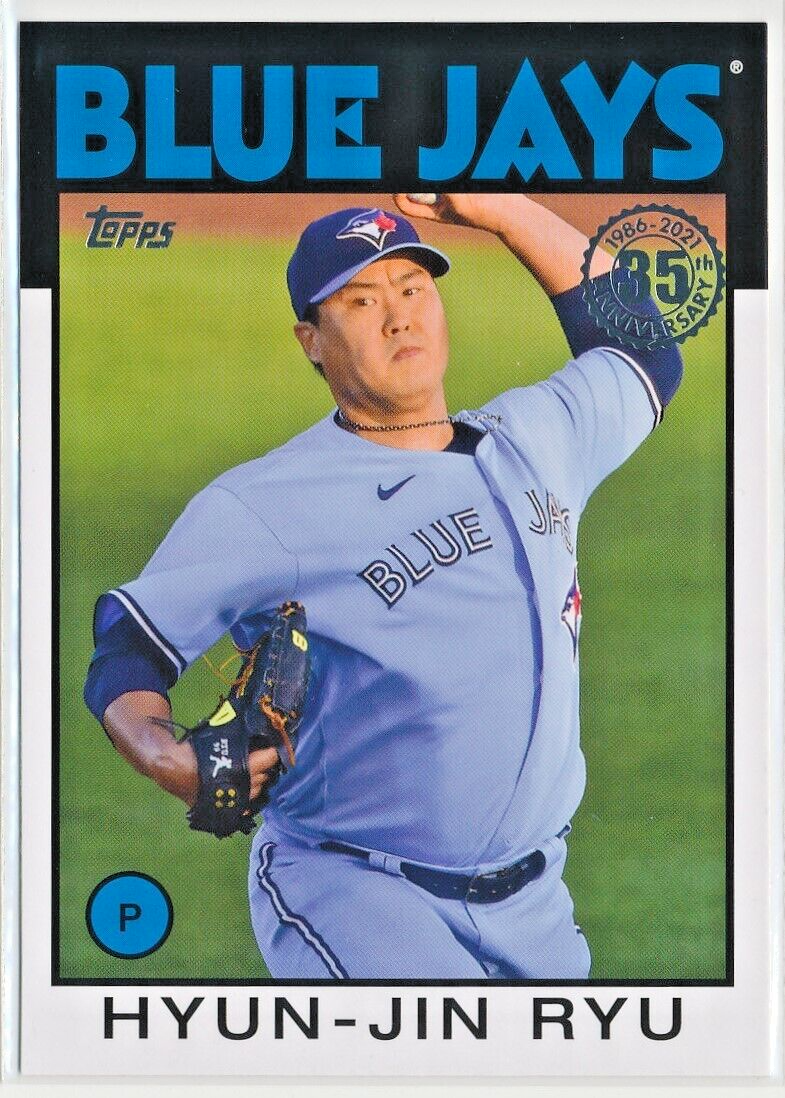 2021 Topps Update Series - Hyun-Jin Ryu - Toronto Blue Jays - 1986 ...