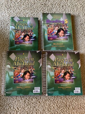 BJU Press Reading 5 "Pages in My Head" Student and Teacher books ...