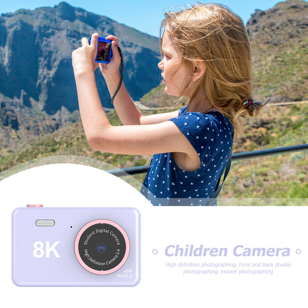 8K Kids Digital Video Camera Dual Lens 2.4 inch IPS 8MP UHD SLR Cameras ...