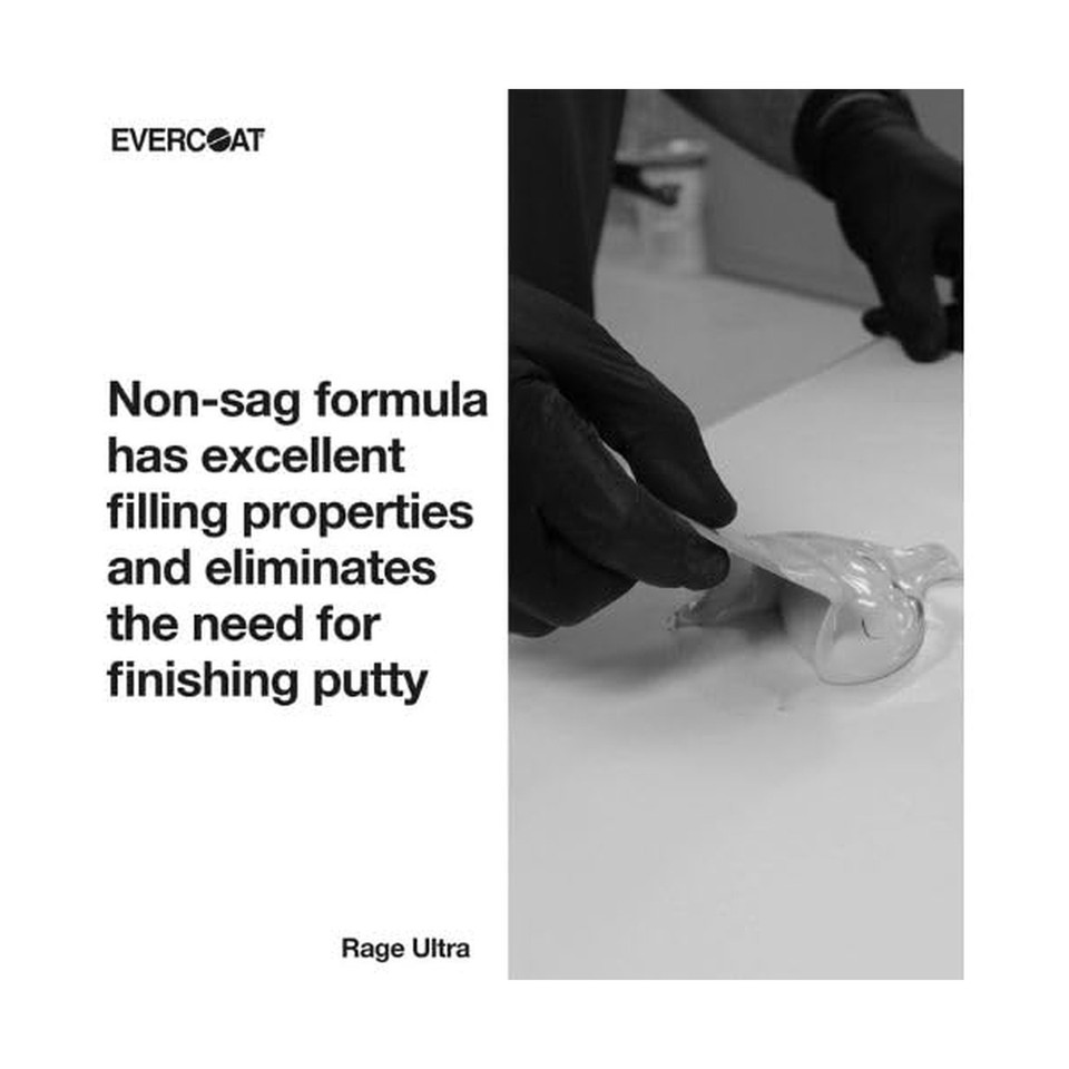 Evercoat Rage Ultra - Sanding Body Filler for Steel, Fiberglass ...