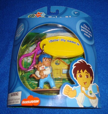 Dora the Explorer Go Diego Go Take Along Name Tag Clip On Basic Fun MIB ...