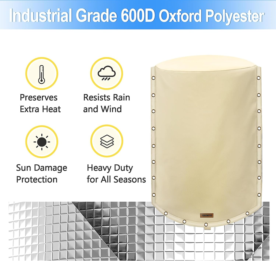 3-Way round Well Pressure Tank Cover (5°F) - Insulated Well Pump Cover ...
