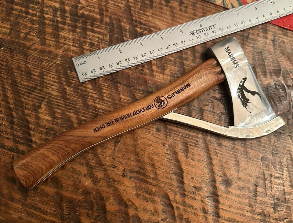 Tribute Marbles Black Raven Kelly Works Small Safety Pocket Axe Hatchet ...