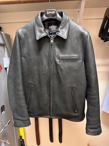 No Reserve New Schott NYC P693 Perfecto Horween Deer Touch Leather ...