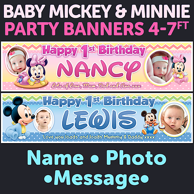 Mickey And Minnie Mouse Baby Shower Banner Mickey And Minnie Baby