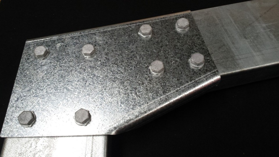 Pressed Purlin Brackets 8inch/200mm shed parts Set 1 apex 2 haunch 3mm ...