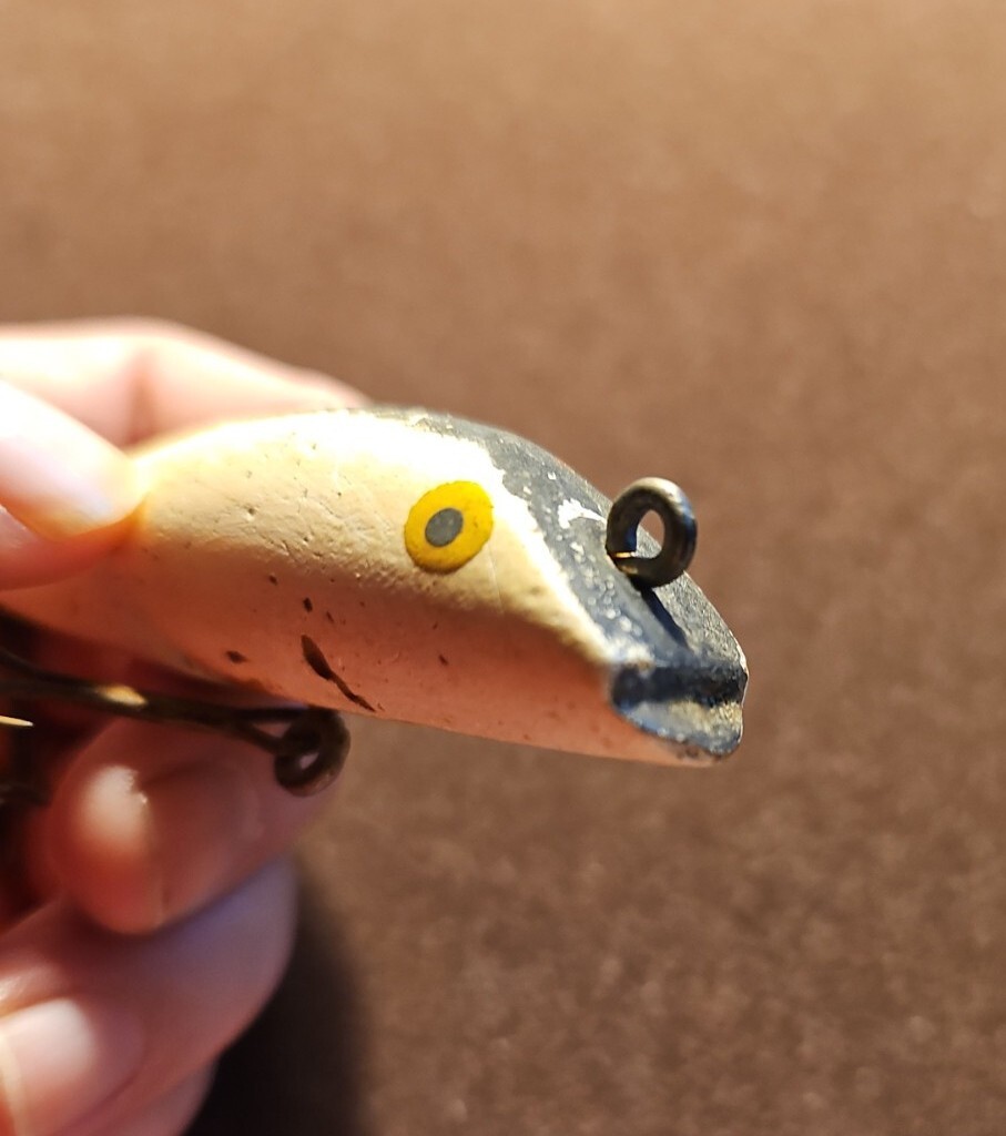 Boone Castana 1950s Wooden Lure Vintage Blue &White | eBay