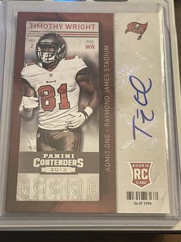 2013 Panini Contenders Autograph #106B Timothy Wright Auto RC #106 | eBay