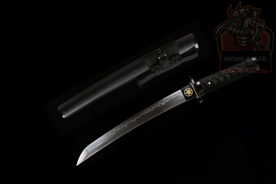 20'' Tanto T10 Steel Clay Tempered Japanese Samurai Short Sword Real ...