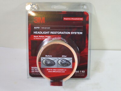 3M Headlight Lens Restoration System Restorer Kit 39008 Buffing Polish ...