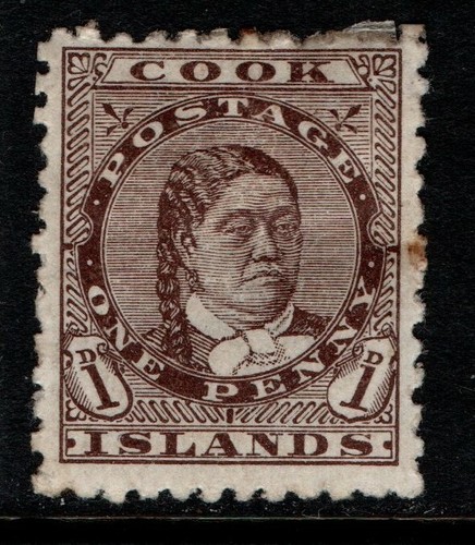Cook Islands 1893 1900 Queen Makea Takau 1d SG5 Mint MH see note | eBay