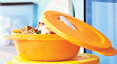 Tupperware 2 1/4-cup Sm CrystalWave Plus Container ~ Papaya ~ Set of 2 ...