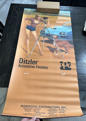 Rare 1982 Ditzler Automotive Finishes Calendar Advertisement Poster PPG ...