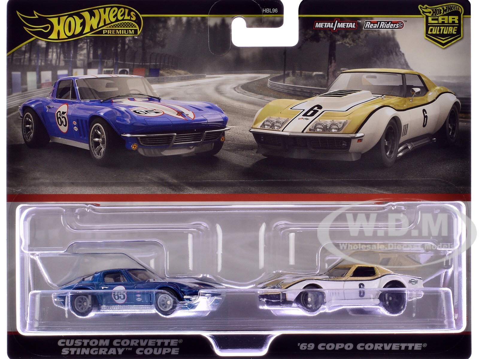CHEVROLET CUSTOM CORVETTE #65 & COPO CORVETTE #6 2PC SET HOT WHEELS ...