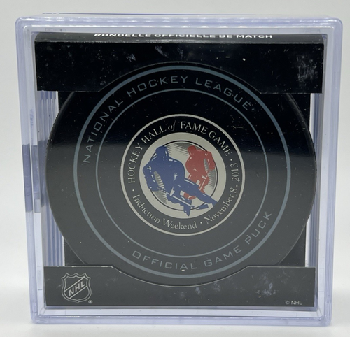 2011 NHL Hockey Hall Of Fame Game Official Puck Toronto Maple Leafs vs ...